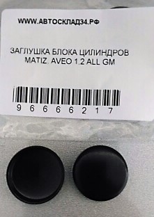 ЗАГЛУШКА БЛОКА ЦИЛИНДРОВ/ГБЦ MATIZ, AVEO 1,2 ALL GM (20 мм)– купить в ...