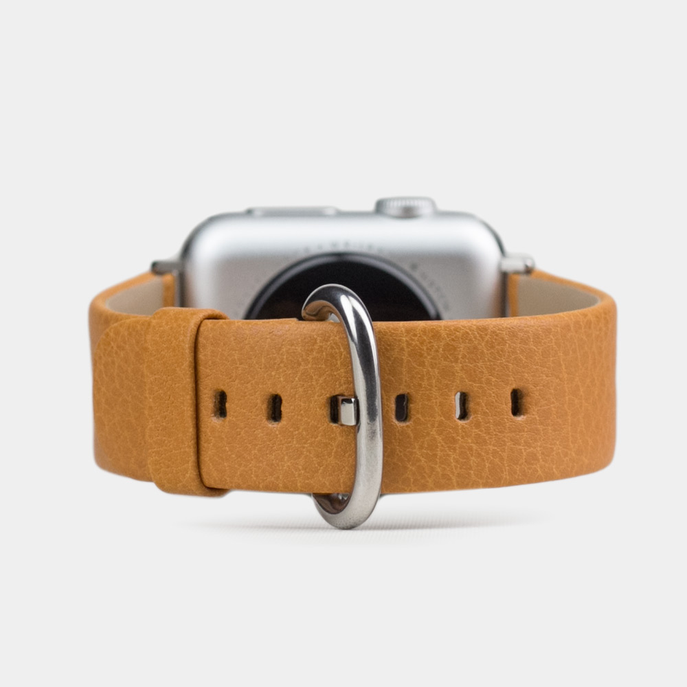 Ремешок для Apple Watch 44/45/46 mm из кожи теленка, золотого цвета за ...