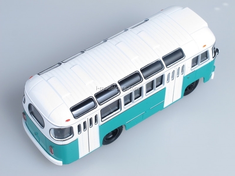 MODEL CARS PAZ-672M white-green Soviet Bus 1:43