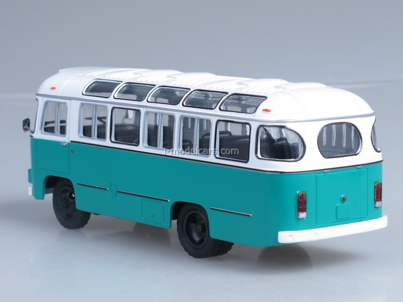 MODEL CARS PAZ-672M white-green Soviet Bus 1:43