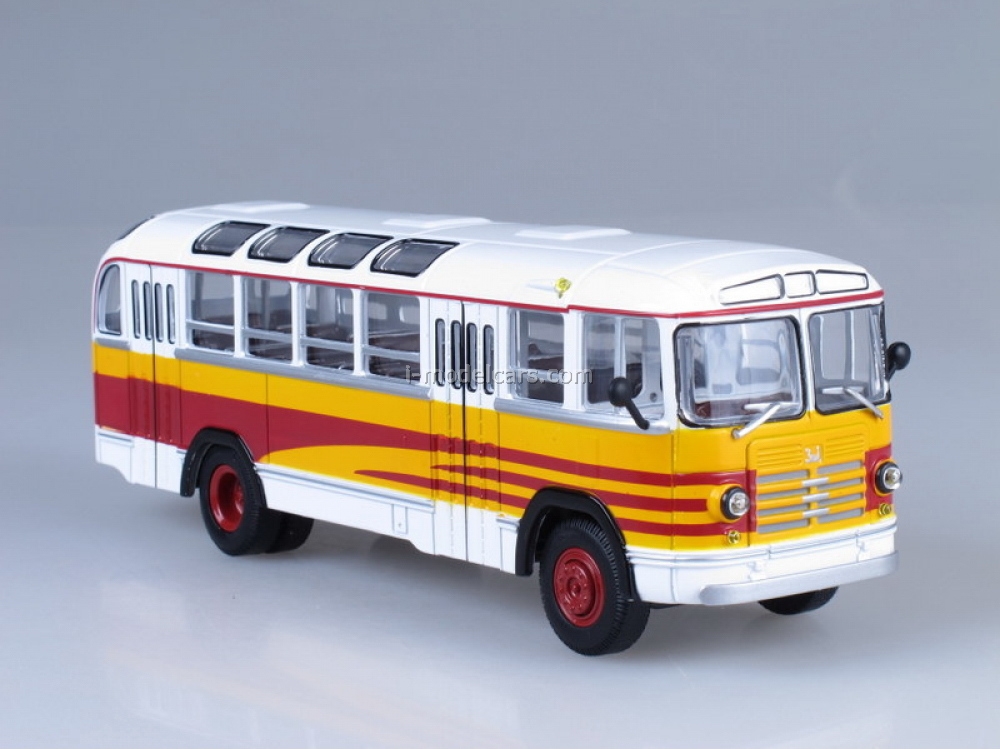 MODEL CARS ZIL-158A Excursion white-yellow Soviet Bus 1:43