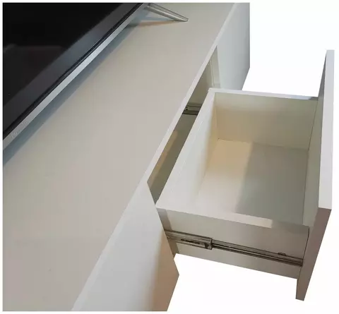 Подвесная тумба ТВ Сити-11, ЛДСП Белый матовый