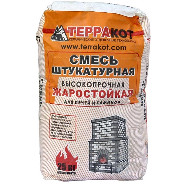 Смесь штукатурная жаростойкая высокопрочная Терракот 25 кг (арт. 18562 ...