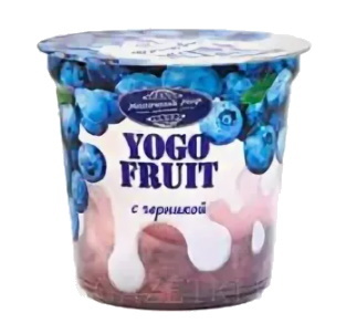 Белорусский йогурт "Yogo Fruit" 150г. Черника Молочный мир - купить с ...