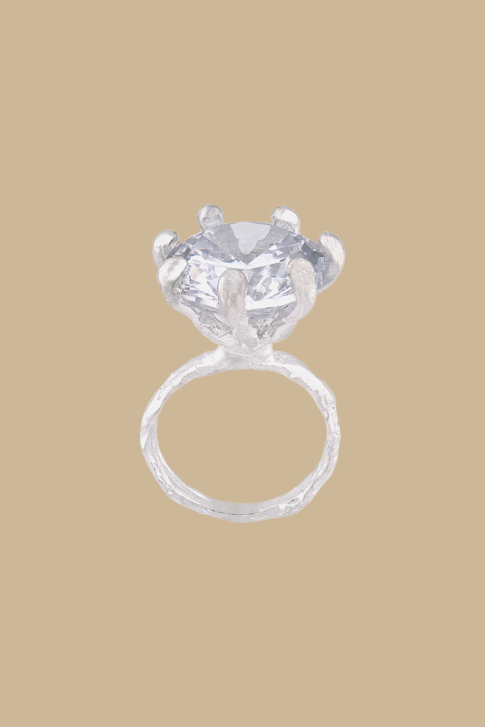 Кольцо Принцесса, белое / PUNTUS – купить за 16 500 ₽ | Veter Shop