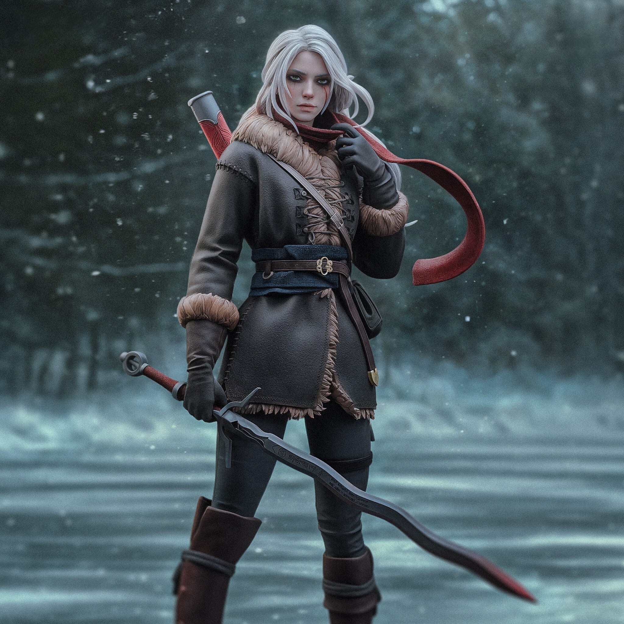 Купить фигурку Ciri winter outfit - The Witcher по низкой цене | FIGURIUM