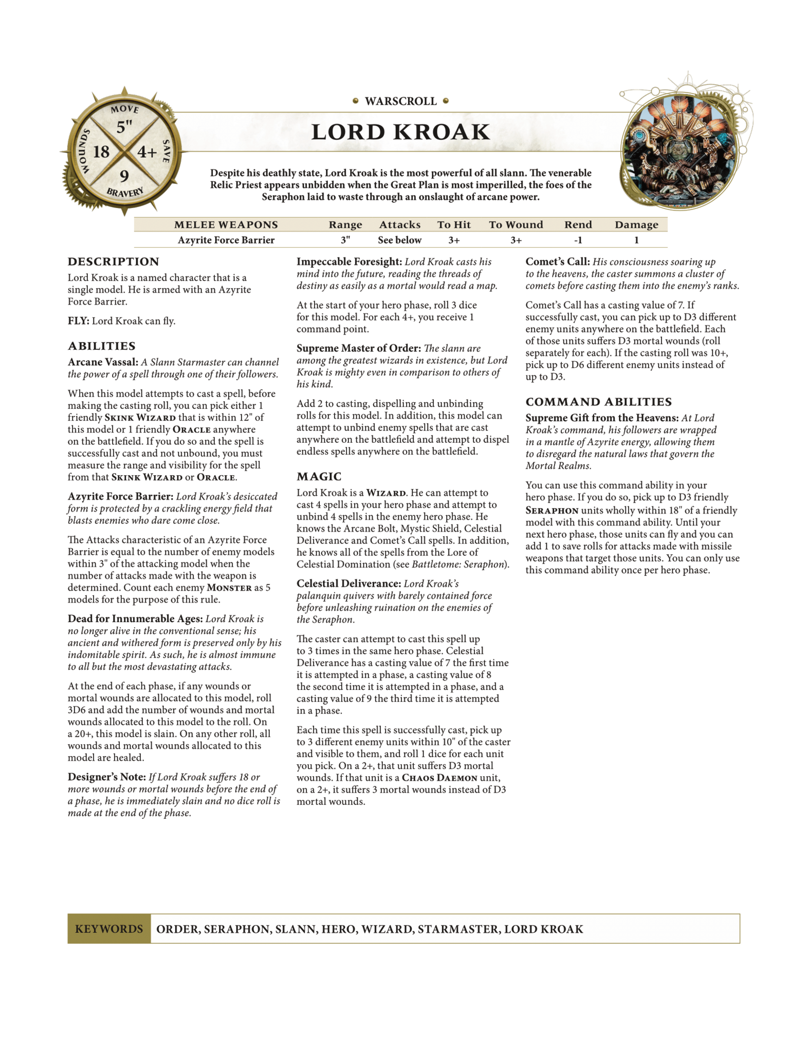Lord Kroak | Age of Sigmar | Купить в магазине WarGame39r.u