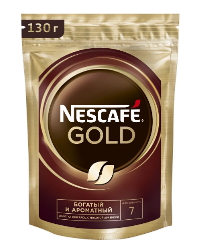 Кофе "NESCAFE Gold" 130г. пакет - купить с доставкой по Москве и области