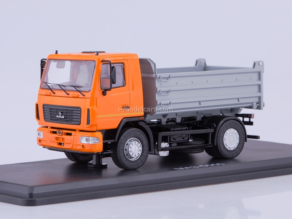MAZ-5550 tipper restyling orange-gray 1:43 Start Scale Models (SSM)