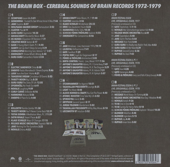 Компакт-диск The Brain Box - Cerebral Sounds Of Brain Records 1972-1979 ...