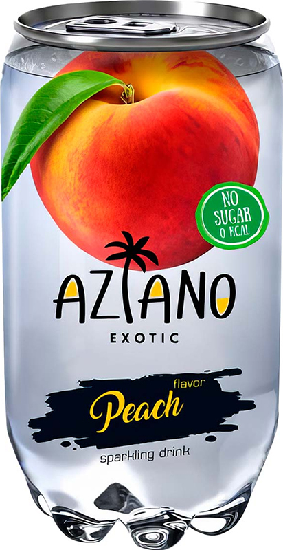 Купить Газированный Напиток Aziano Peach "Персик" 0.35 - пэт ...