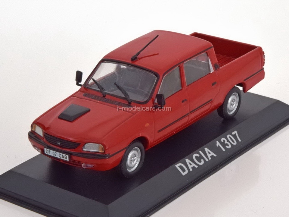 MODEL CARS Dacia 1307 Double Cab red 1:43 DeAgostini Masini de legenda #57