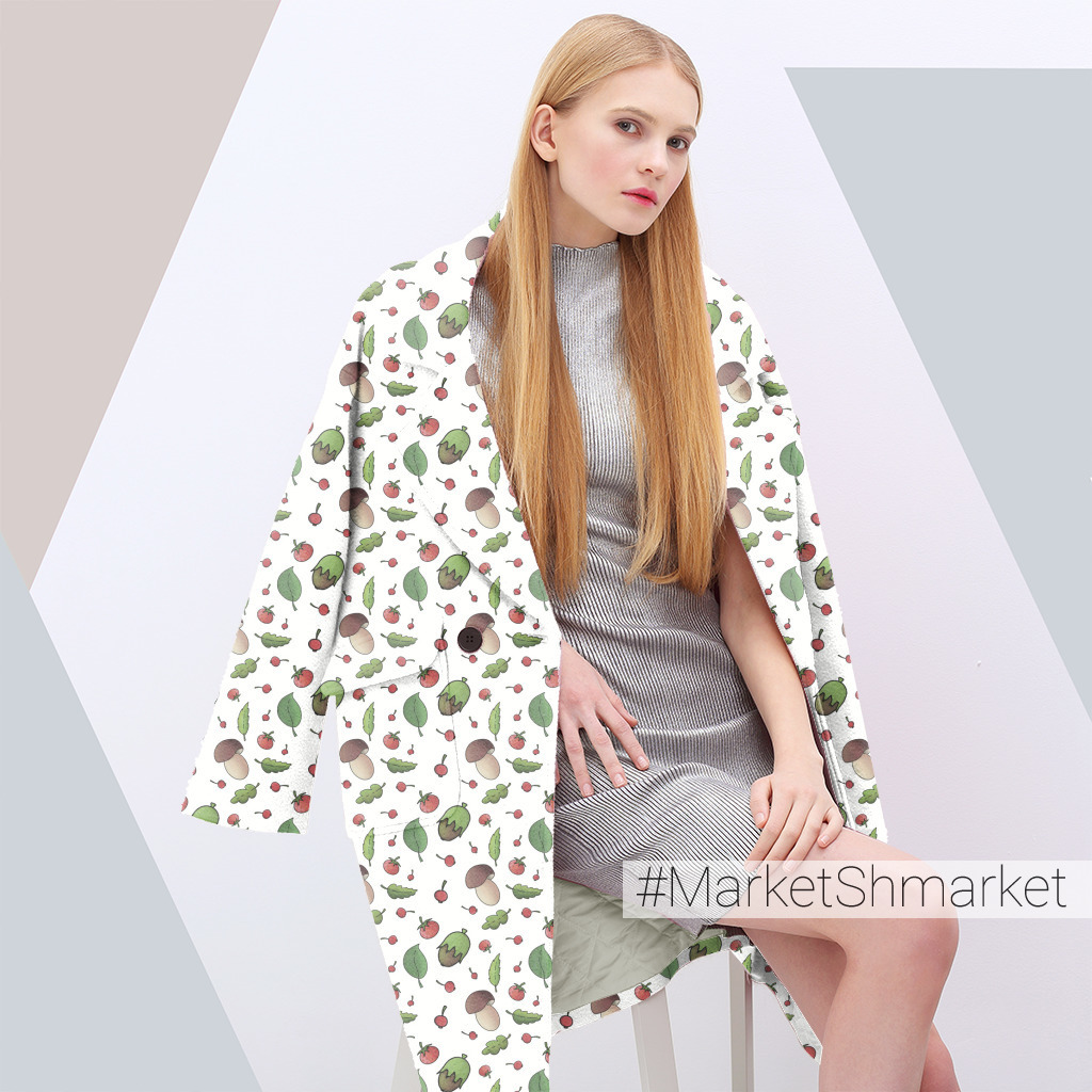 Ткани Лето в лесу. Ягоды и грибы - закажи на #MarketShmarket.com любая ...