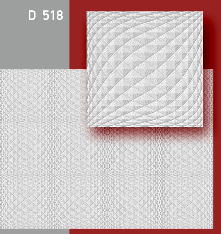 Потолочная плитка из пенопласта бесшовная D518 50х50 см. 8 шт. 1 уп. 2 ...
