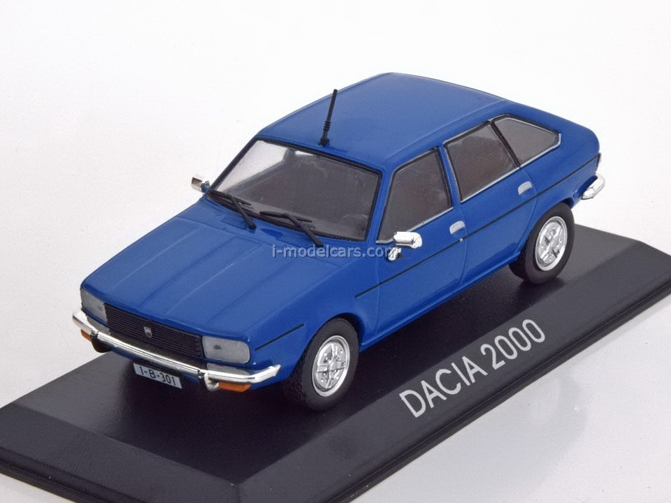 MODEL CARS Dacia 2000 blue 1:43 DeAgostini Masini de legenda #63