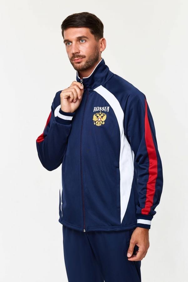 Спортивный костюм Россия синий 10M-AS-1250