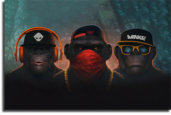 Постер "Ganster Monkey" – купить по низкой цене с доставкой по России ...