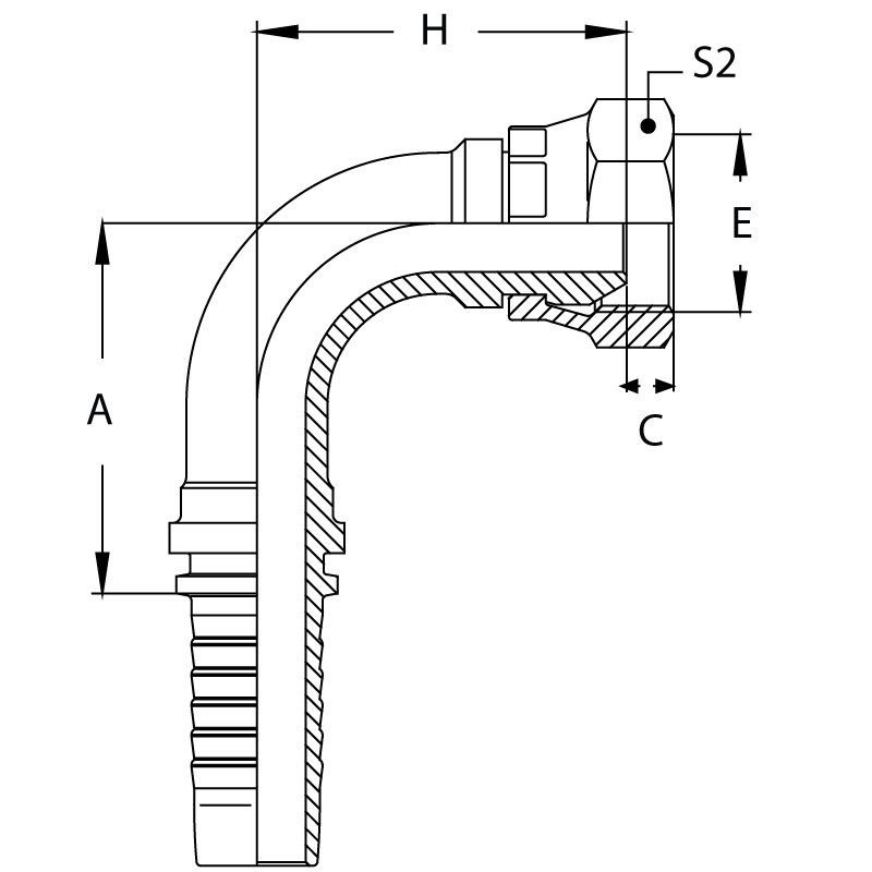 Фитинг для рвд DN 12 BSP (Г) 1/2 (90) POWERMASTER, цена: 201 ₽. ООО ...
