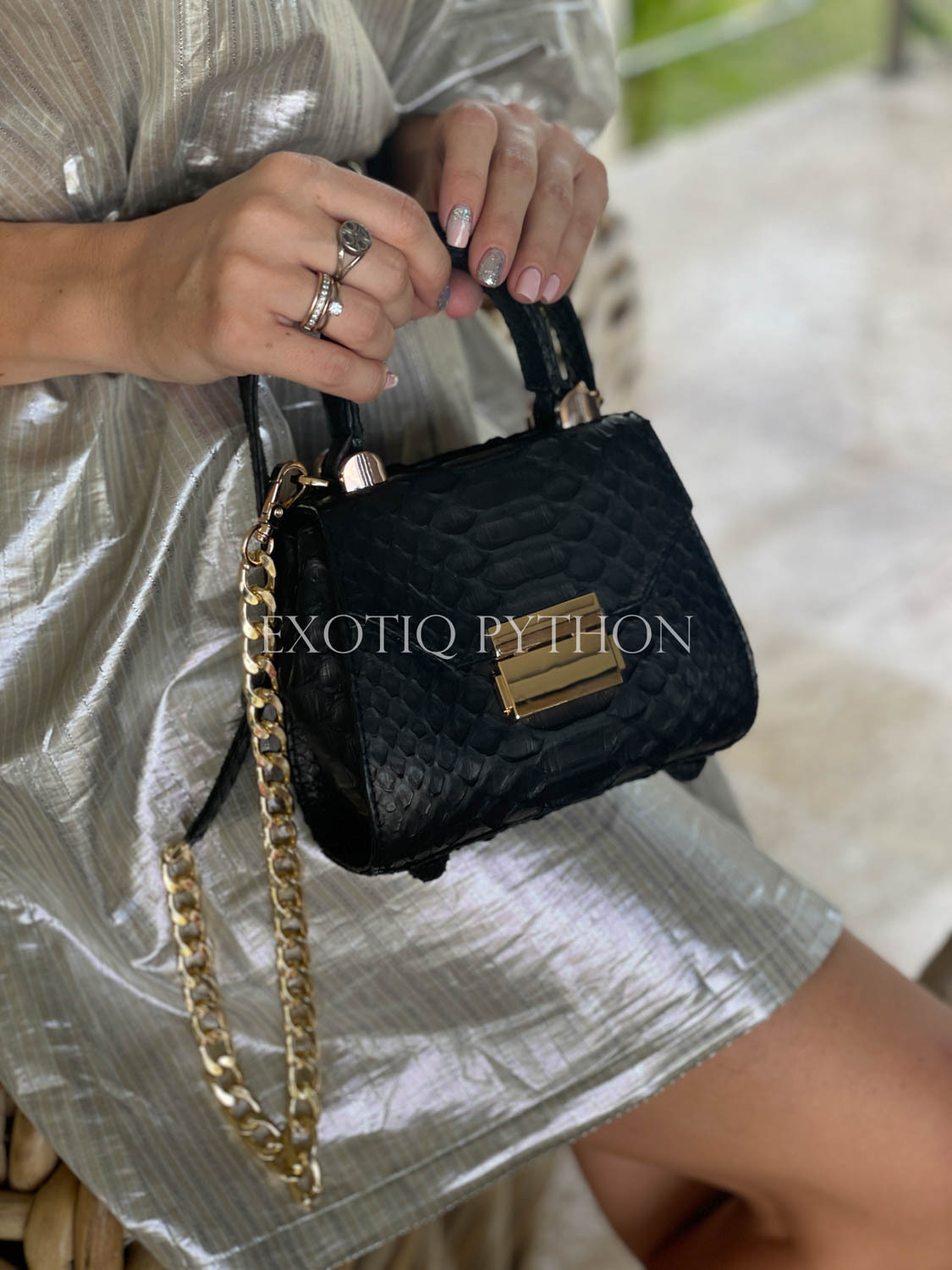 Сумка из кожи питона BG-470 - «EXOTIQ PYTHON»