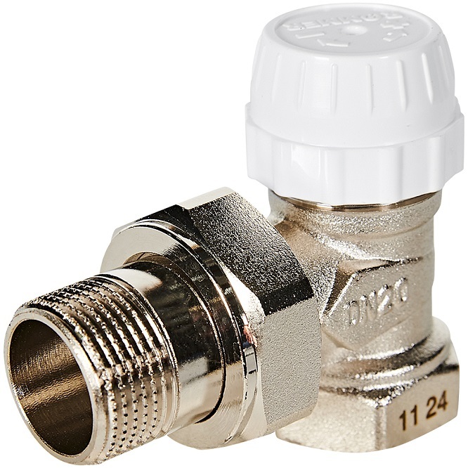Клапан термостатический угловой Rommer 3/4"для радиатора (RVT-0002 ...