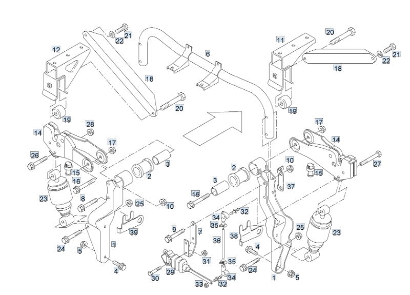 Тяга подушки кабины МАН ТГА/MAN TGA - купить по выгодной цене ...