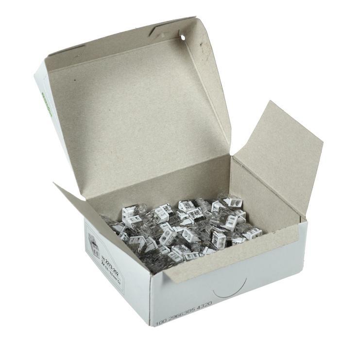 Клемма WAGO 2273-202, двухпроводная, 2.5 мм2, одножильная, прозрачная ...