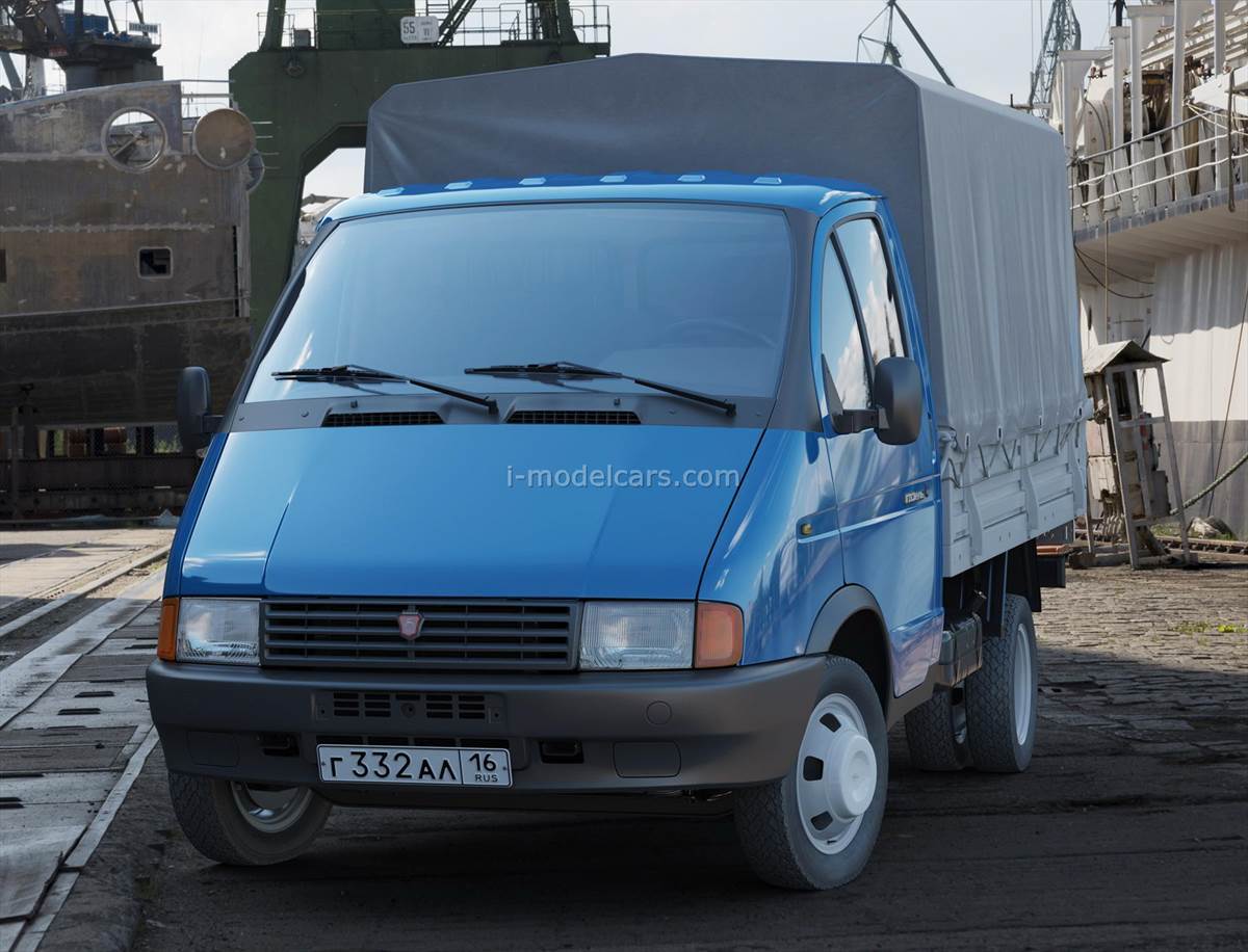 MODEL CARS GAZ-3302 Gazelle blue-gray 1:43 DeAgostini Auto Legends USSR ...