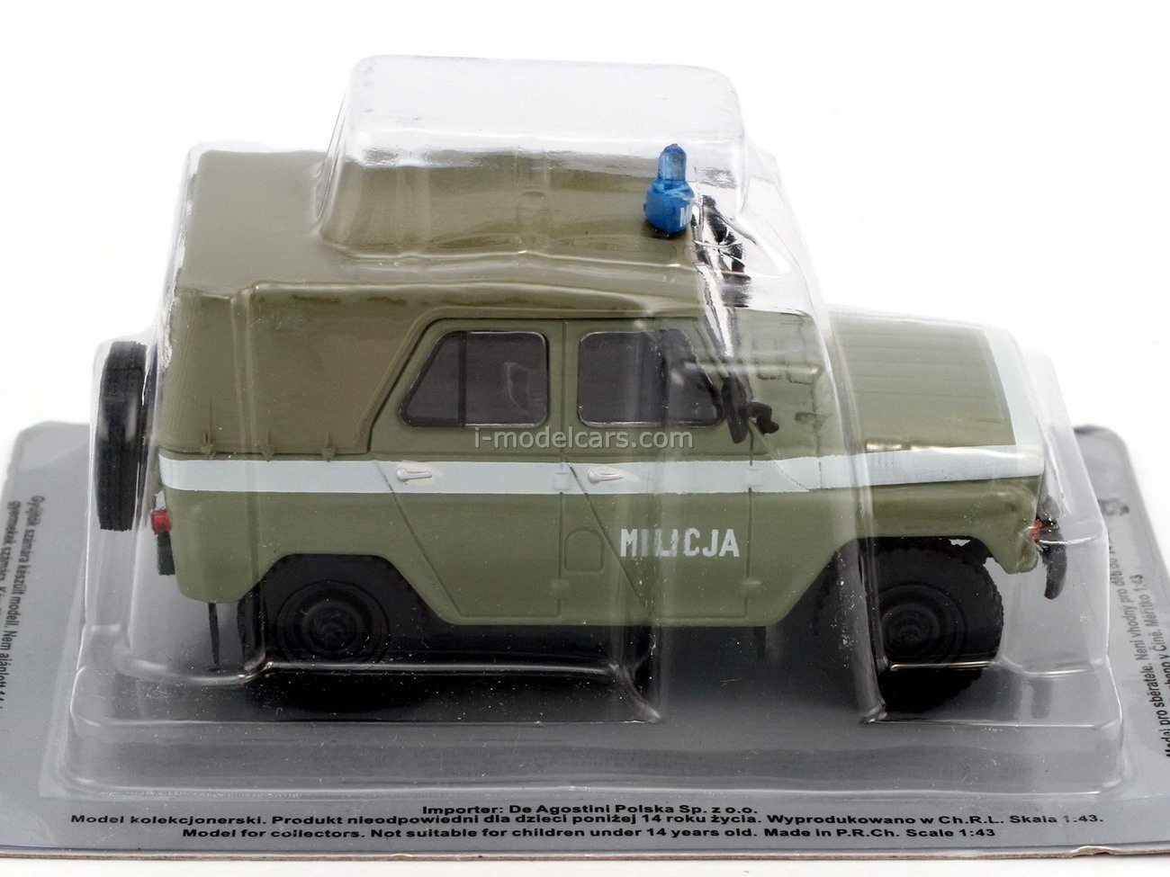 UAZ-469 Police Poland Milicja 1:43 DeAgostini Kultowe Auta PRL-u