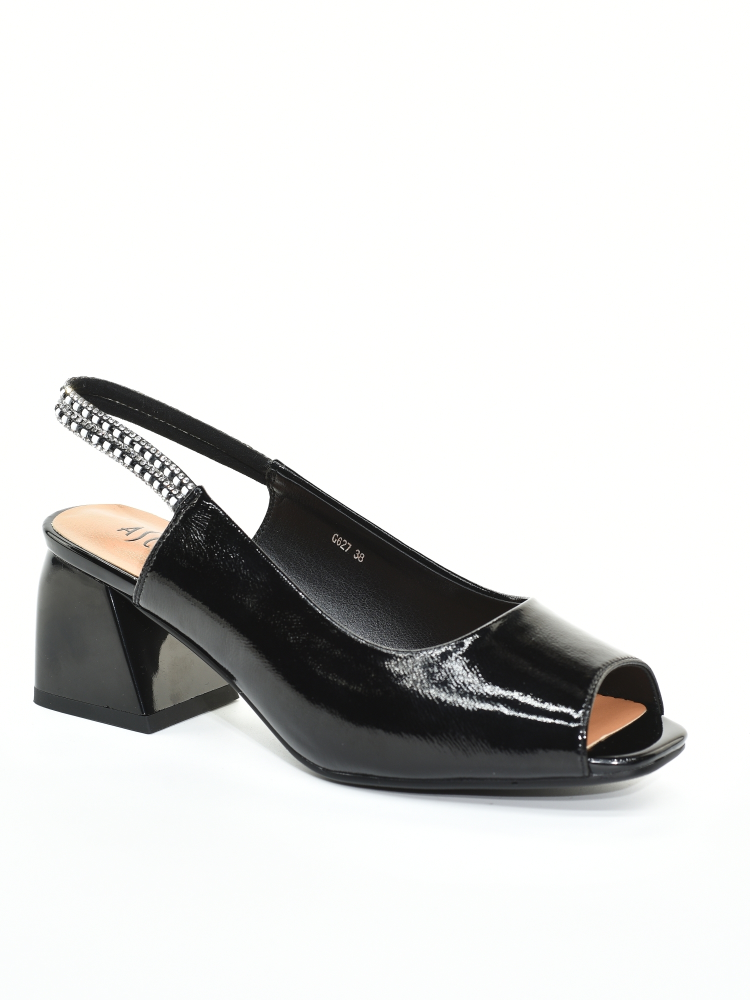 Элегантные лаковые босоножки Ascalini с ремешком