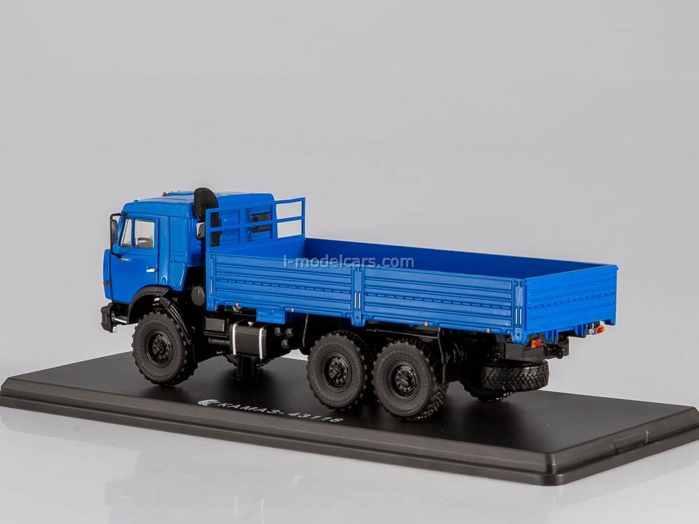 MODEL CARS KAMAZ-43118 6x6 flatbed blue 1:43 Start Scale Models (SSM)