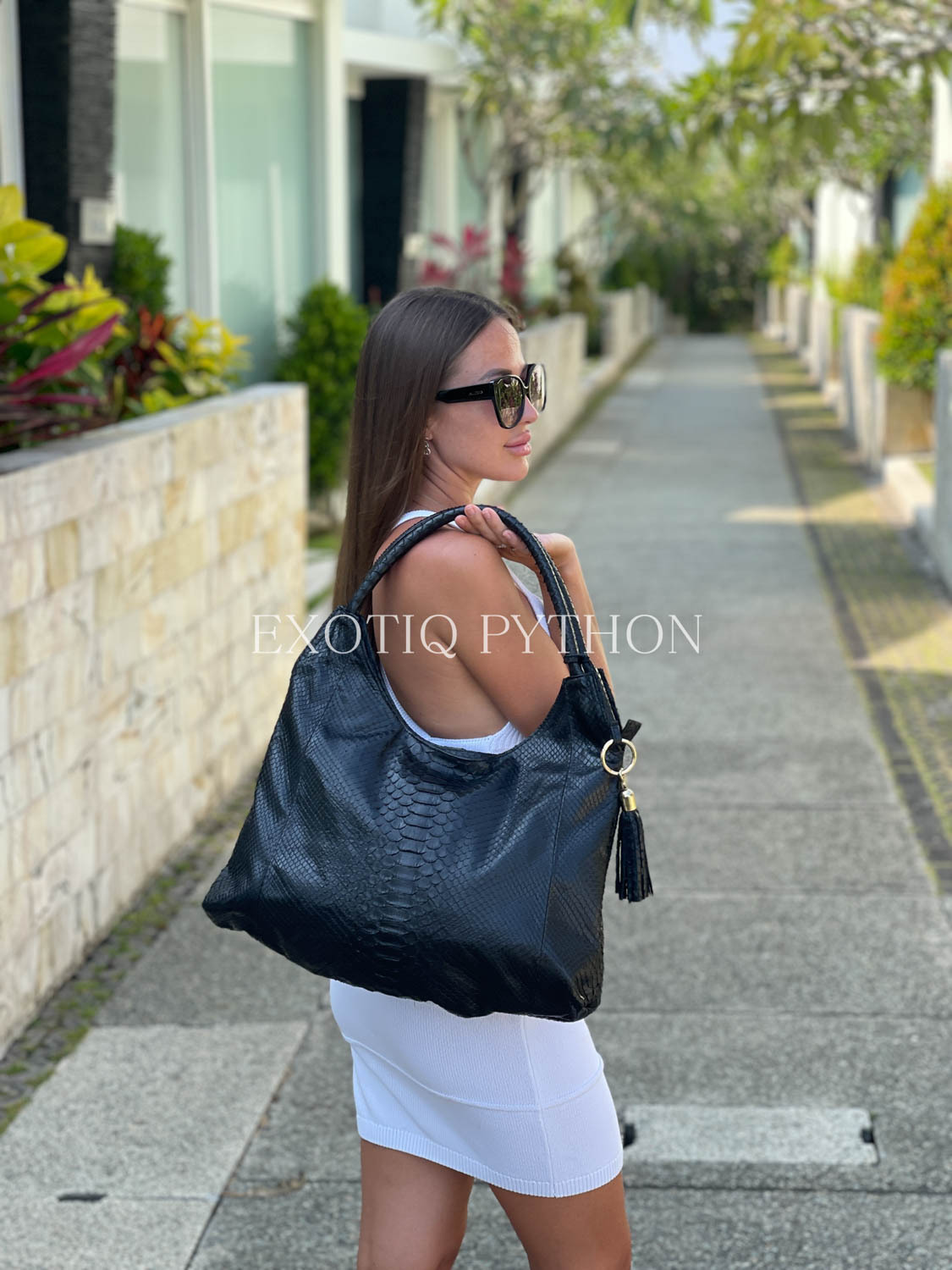 Сумка из кожи питона - BG-495 - EXOTIQ PYTHON