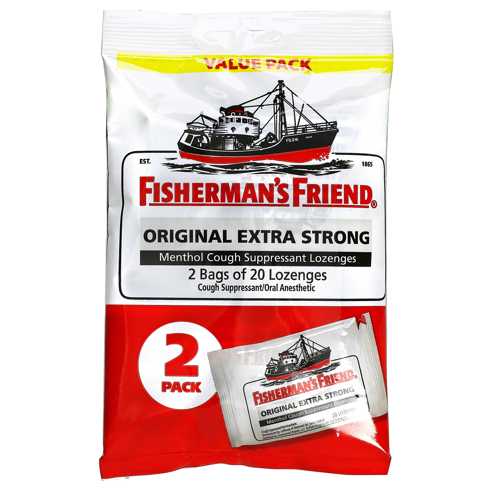 Fisherman's Friend, Леденцы с ментолом для подавления кашля ...