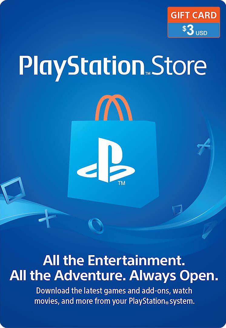 Купить Playstation Store США (USA): Карта оплаты 3$ [Цифровой код ...
