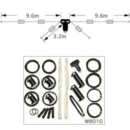 Базовая пятидиапазонная антенна диполь КВ диапазона DIAMOND W8010 ...