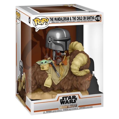Funko POP Star Wars. The Mandalorian Mandalorian with Child on Bantha 6 416 5290