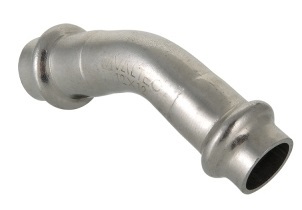 Угольник пресс Valtec 28 мм раструб-раструб 45° (пресс-фитинги из нержавеющей стали серии VTi.959.I)