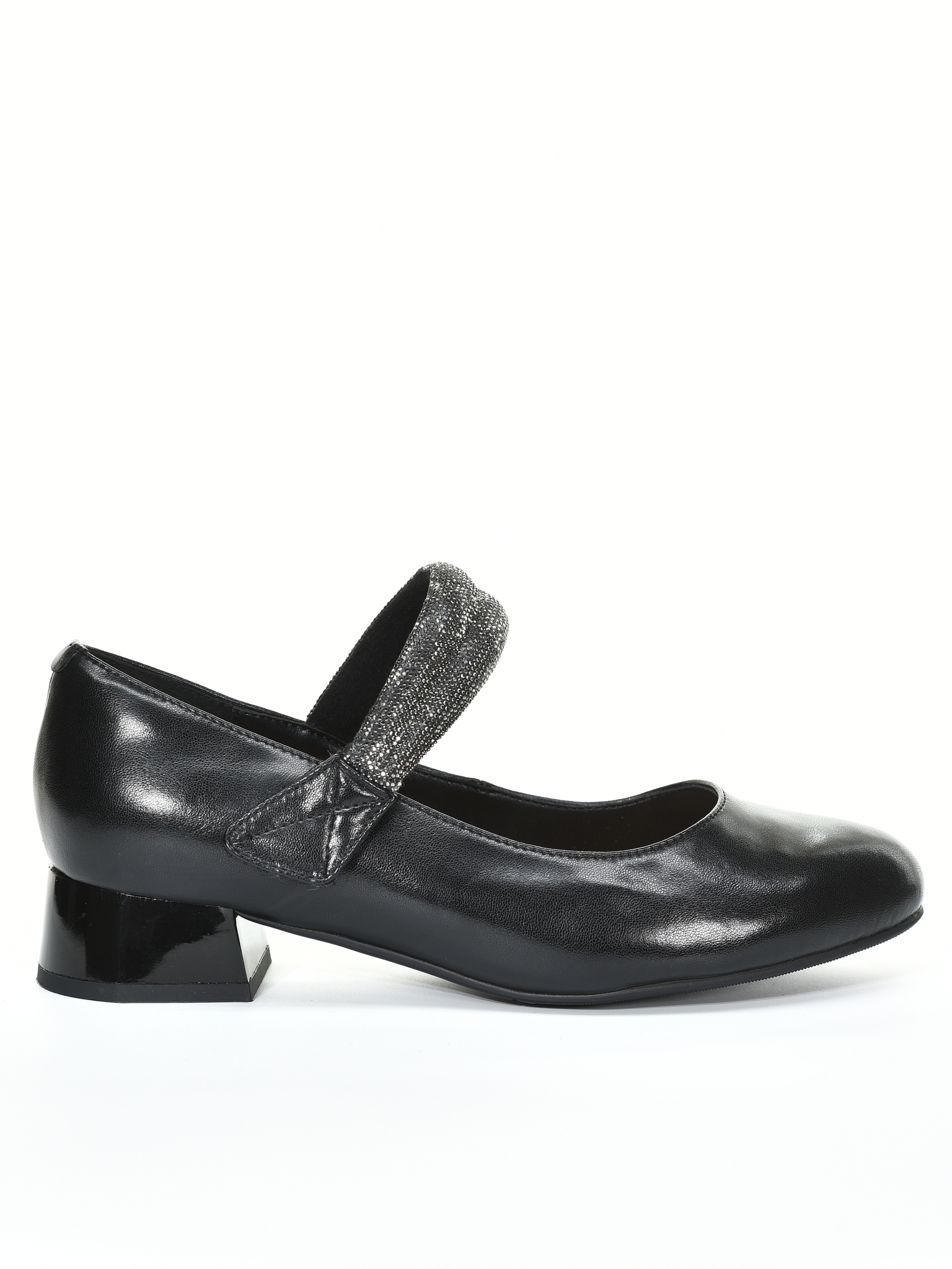 Летние кожаные туфли Ascalini с блестящим ремешком