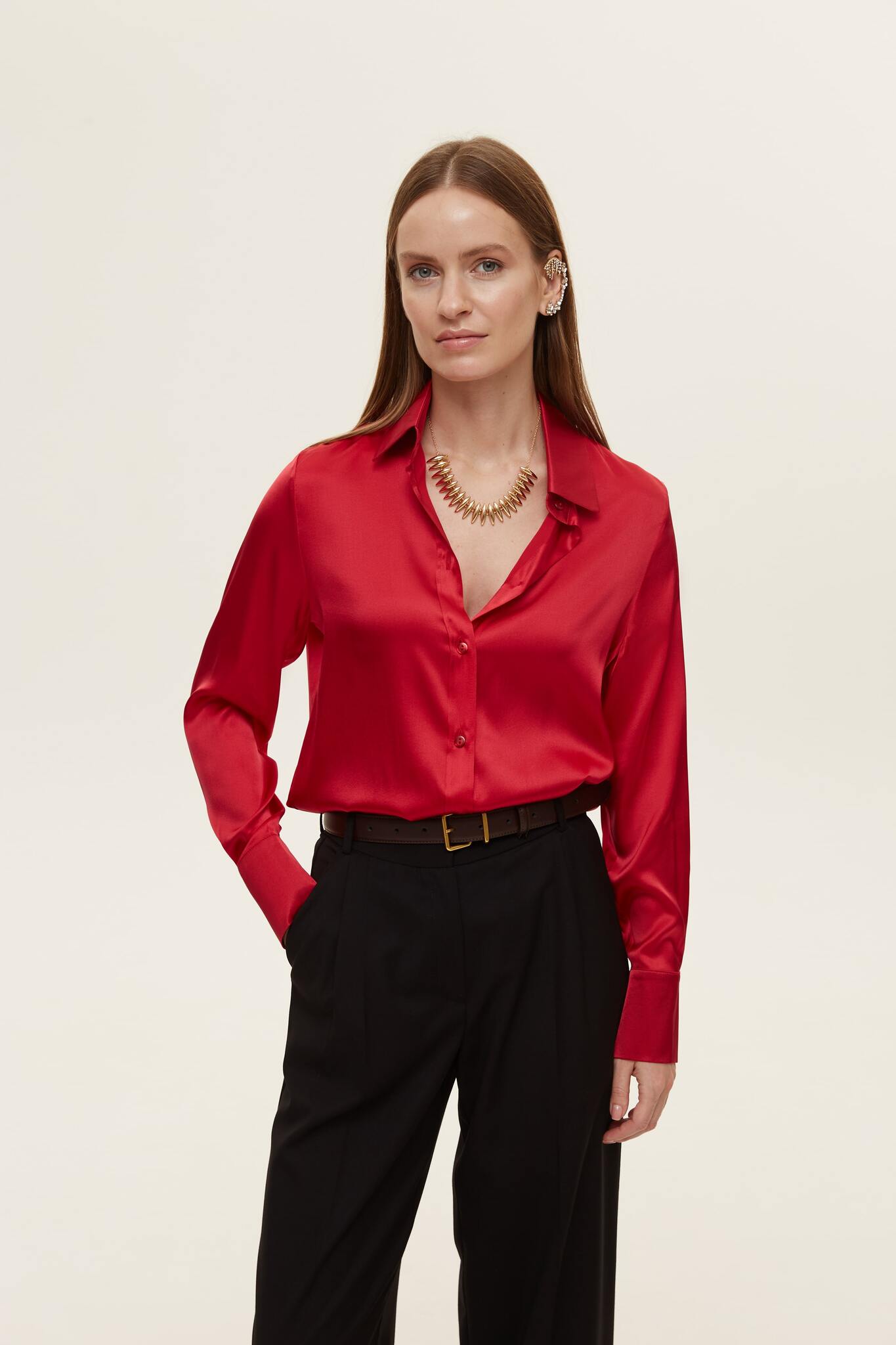 Рубашка Кельн красный шелк – купить за 14 900 ₽ | CLASSY brand