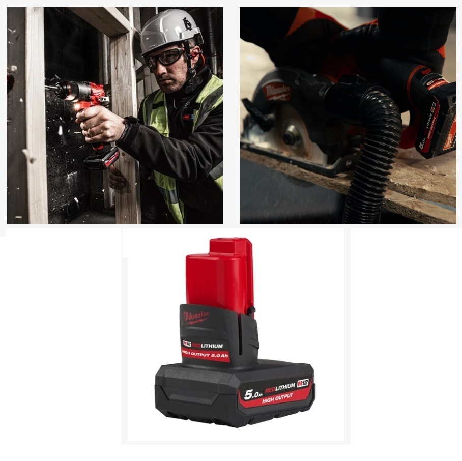 Аккумулятор M12 HB5 High Output Li-ion емкость 5 Ач MILWAUKEE 4932480165