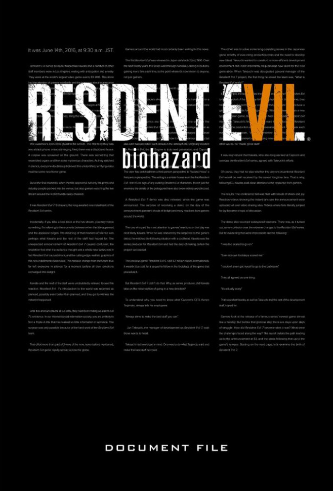 Resident Evil 7: Biohazard Document File – купить по выгодной цене ...