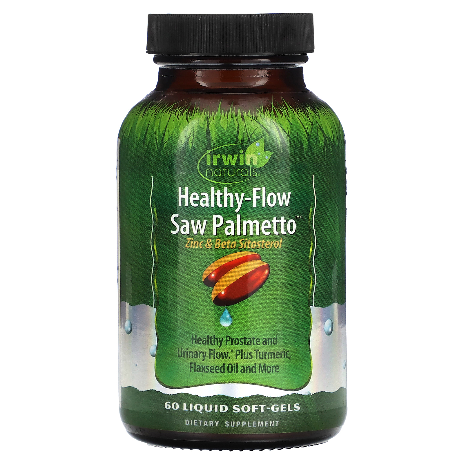 Irwin Naturals, Healthy-Flow Saw Palmetto, 60 желатиновых капсул IRW ...