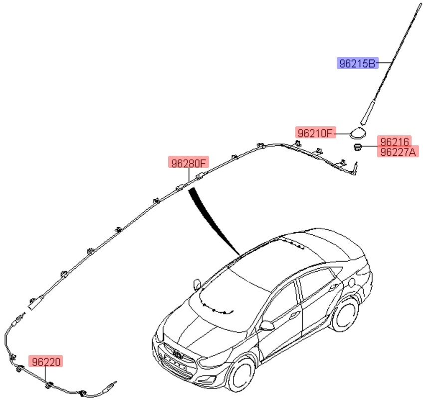 АНТЕННЫ ШТОК НА КРЫШУ SOLARIS HYUNDAI– купить в интернет-магазине, цена ...