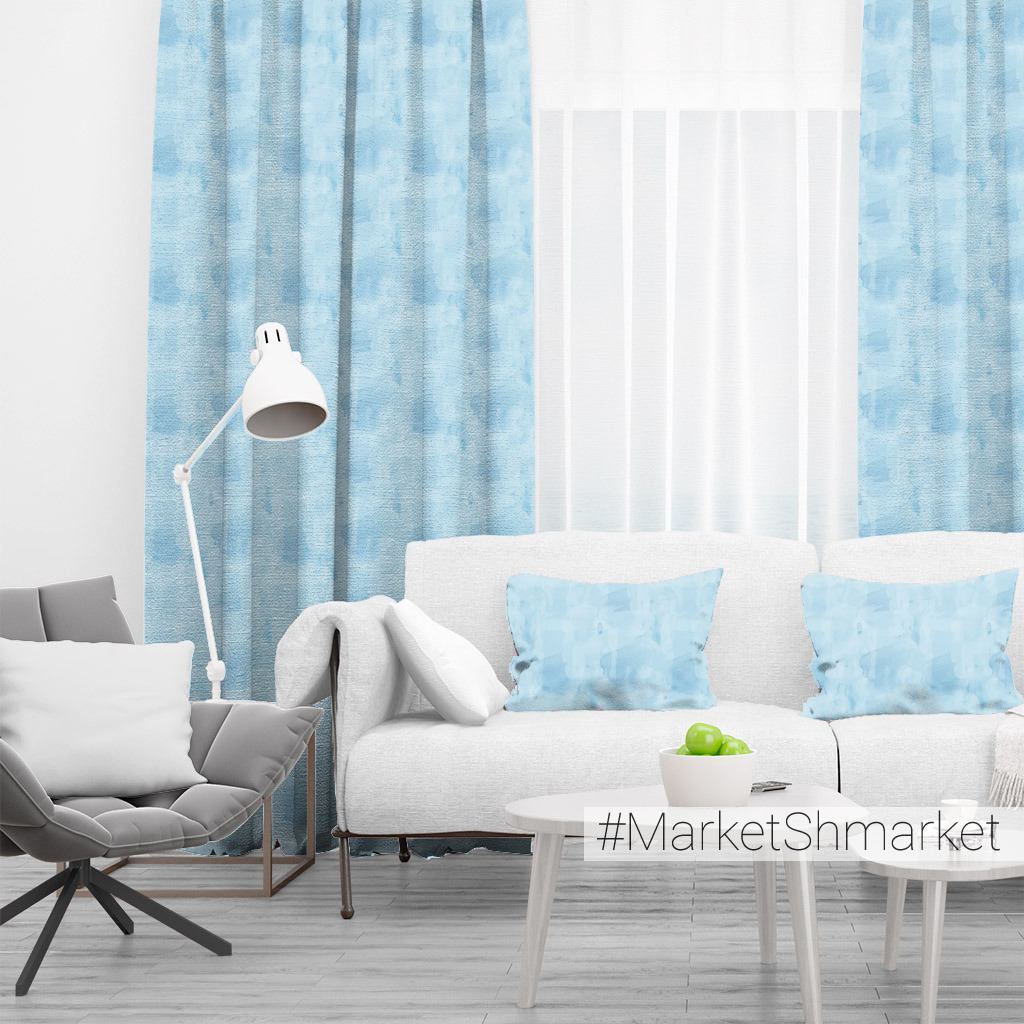 Ткани Spots azure - закажи на #MarketShmarket.com любая ткань с любым ...