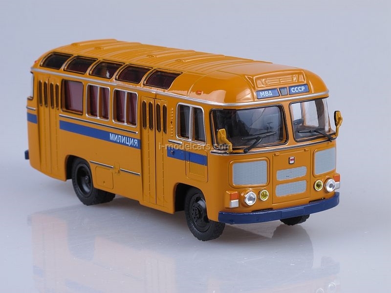 MODEL CARS PAZ-672M Police Soviet Bus 1:43