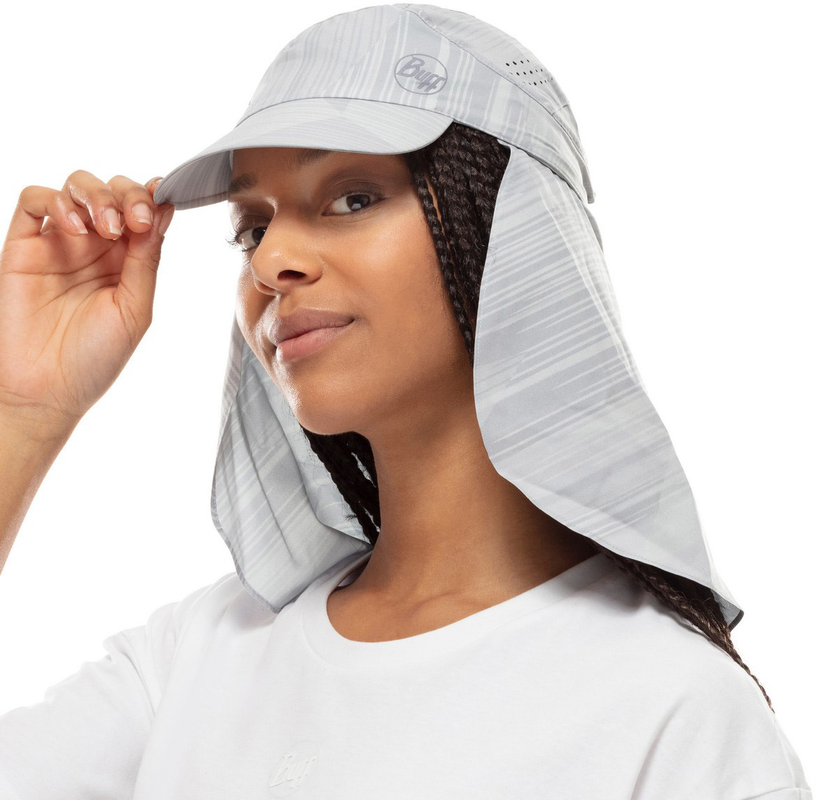 Кепка с защитой шеи от солнца Buff Pack Sahara Cap Grevers Light Grey ...