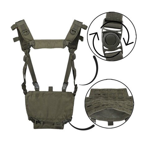 Нагрудник MIL-TEC® Light tactical vest CHEST RIG with LASER panel OLIV