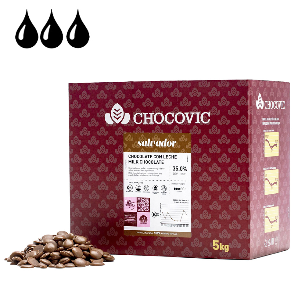 Шоколад Chocovic Salvador молочный 35% 5 кг (CHM-T1CHVC-94B) - купить ...