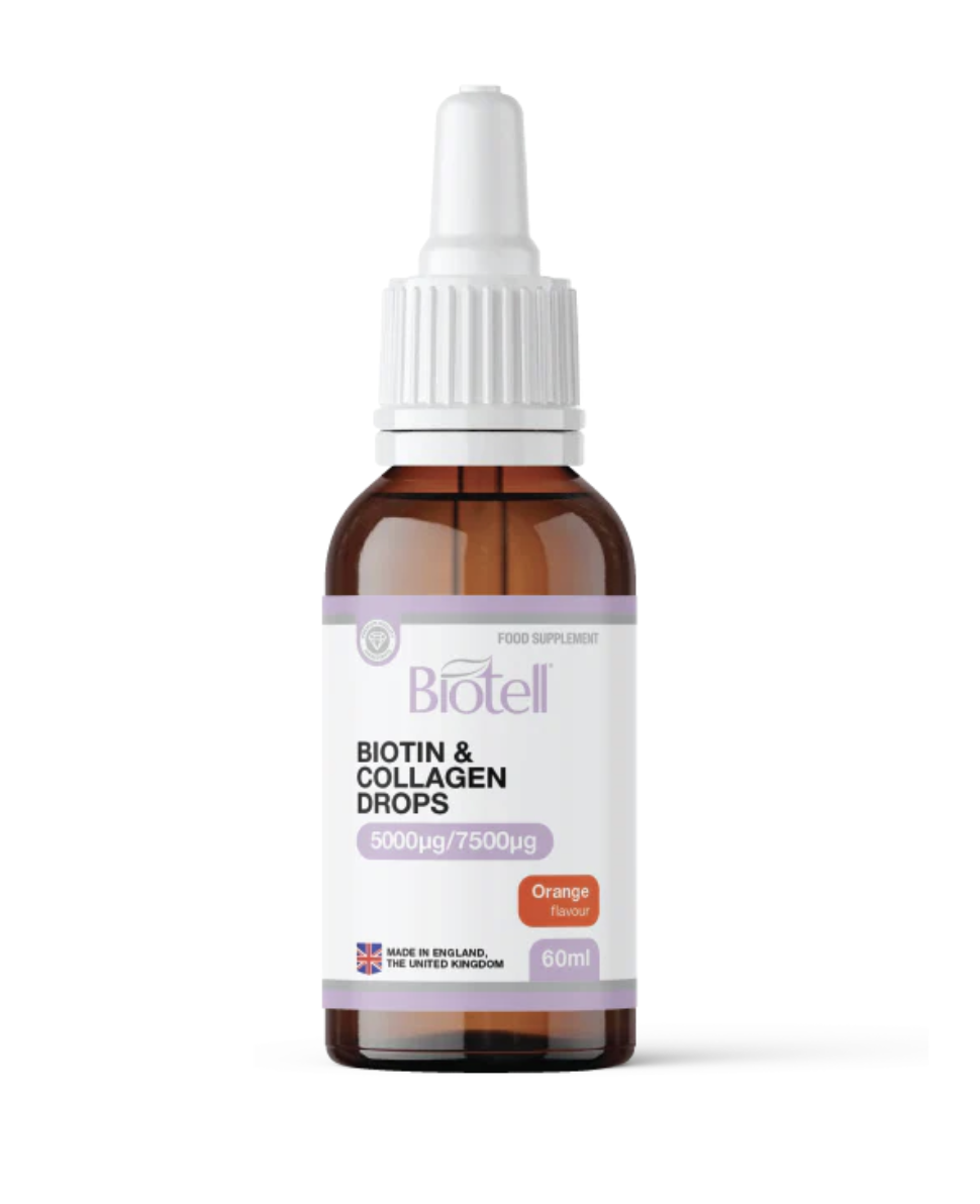 BioTell - Liquid Ionic Biotin + Collagen Drops 5000/7500 per serving, 60 ml