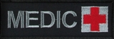 Патч Lettering Medic with cross Black/Grey/Red