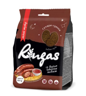 Сухари-гренки "Ringas" со вкусом баварских колбасок Слуцкий хлебозавод ...